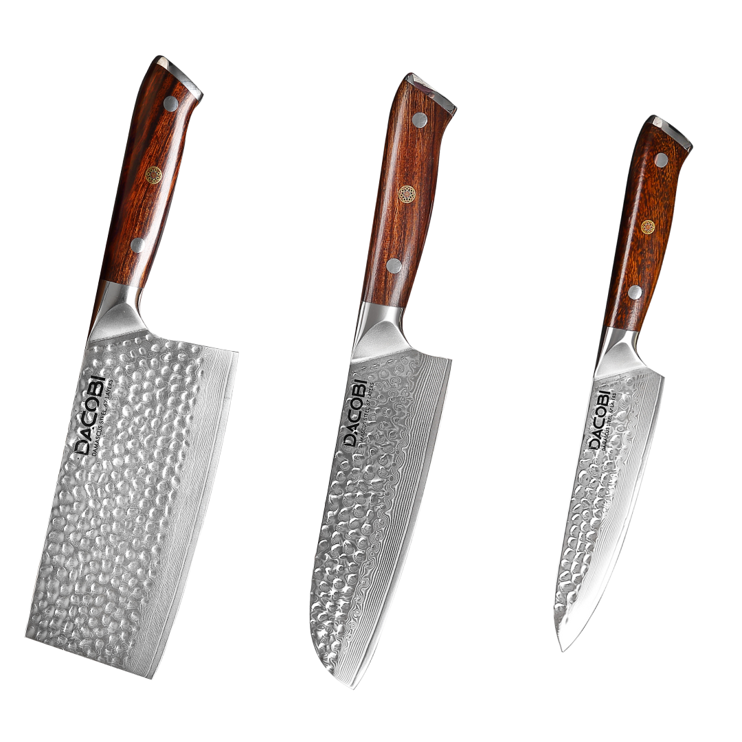 Professional knife set, Damascus steel, D34 – DACOBI